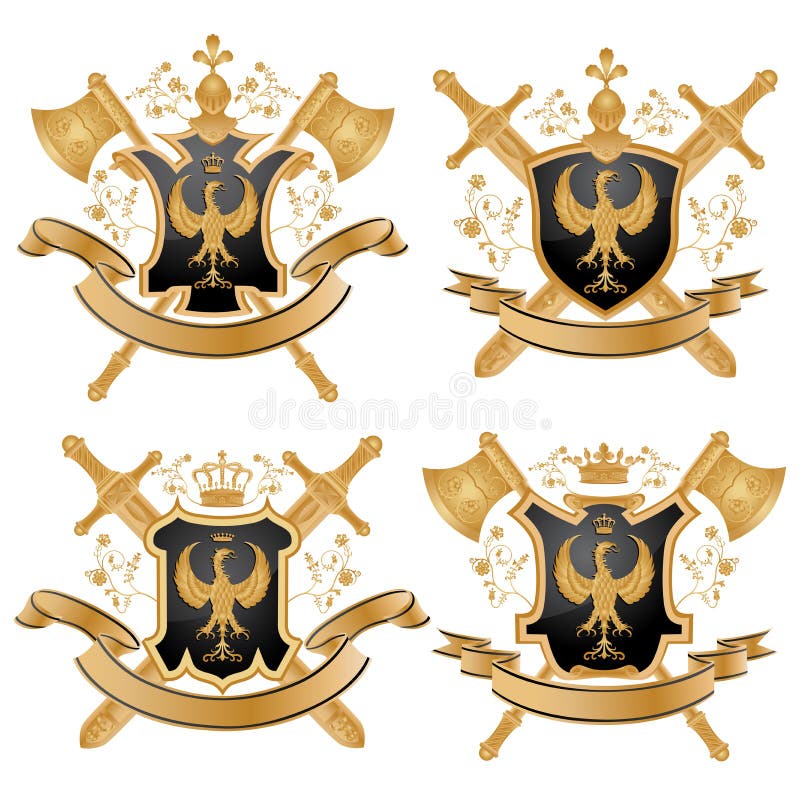 Vector coat of arms. stock vector. Illustration of symbol - 9926690