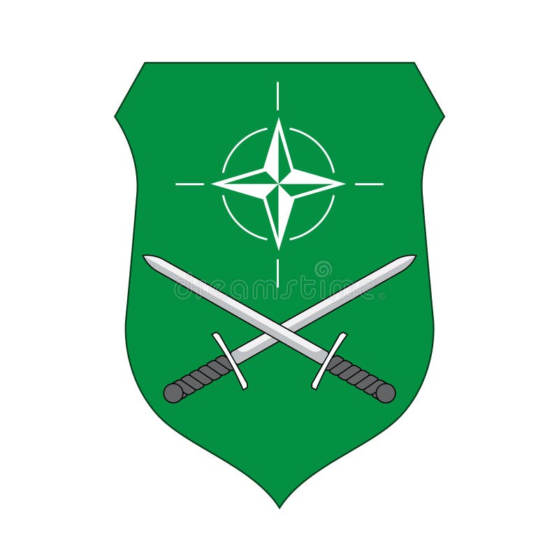 Vector Coat of Arms of the Allied Land Command. LANDCOM Editorial Stock ...