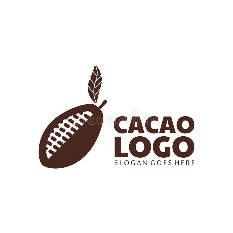 Vector Cocoa Flat Logo Template with White Background Stock Vector ...
