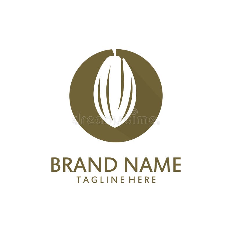 Vector Cocoa Flat Logo Template with White Background Stock Vector ...