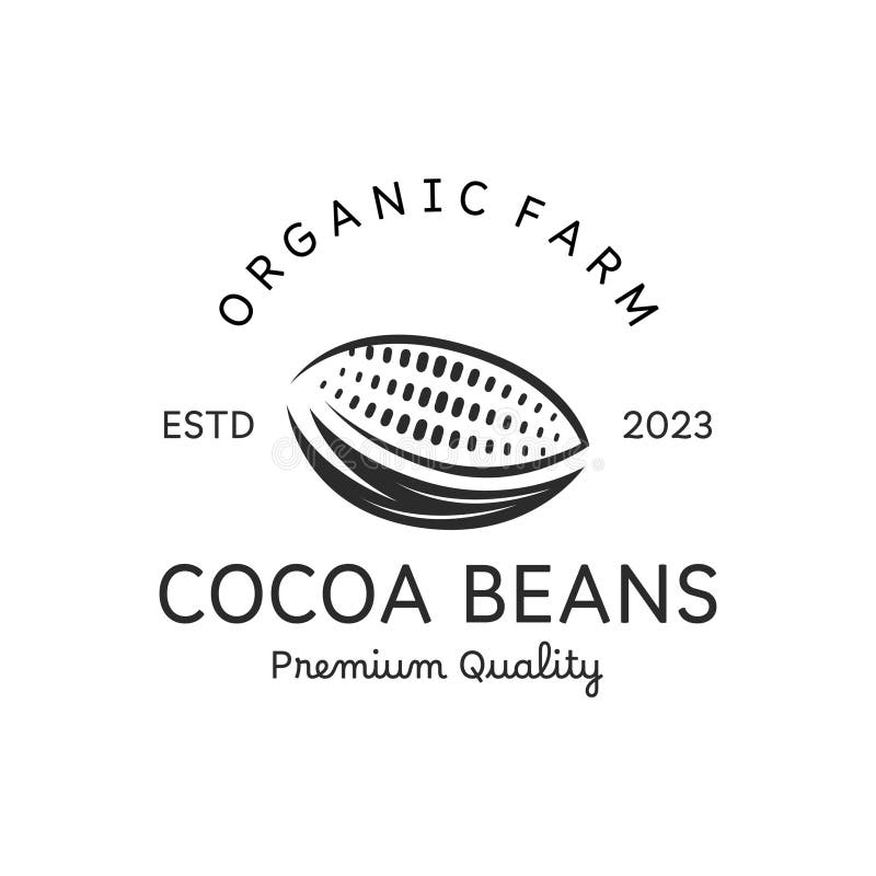 Vector Cocoa Flat Logo Template with White Background Stock Vector ...