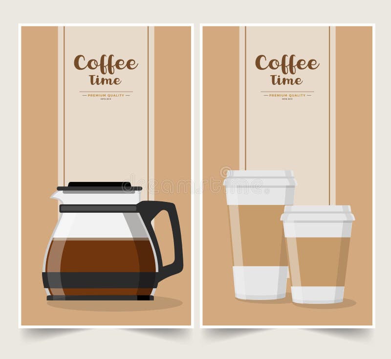 Vector Coffee Banner, Coffee Design Vector Illustration Stock Vector ...