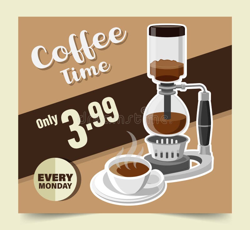 Vector Coffee Banner, Coffee Design Vector Illustration Stock Vector ...