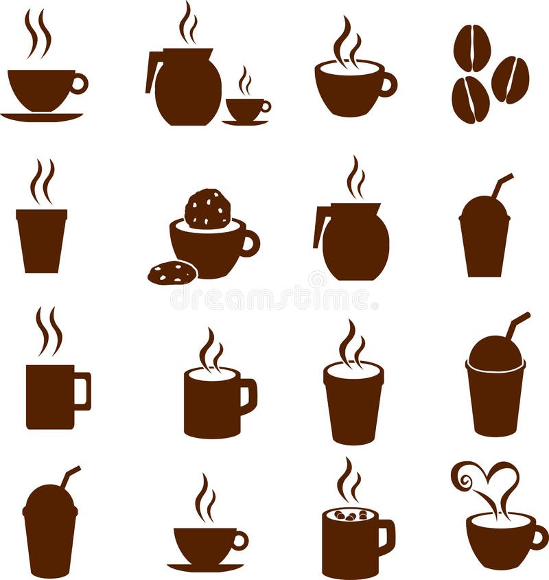Vector Coffee Chocolate and Hot Beverages Drinks Stock Vector ...