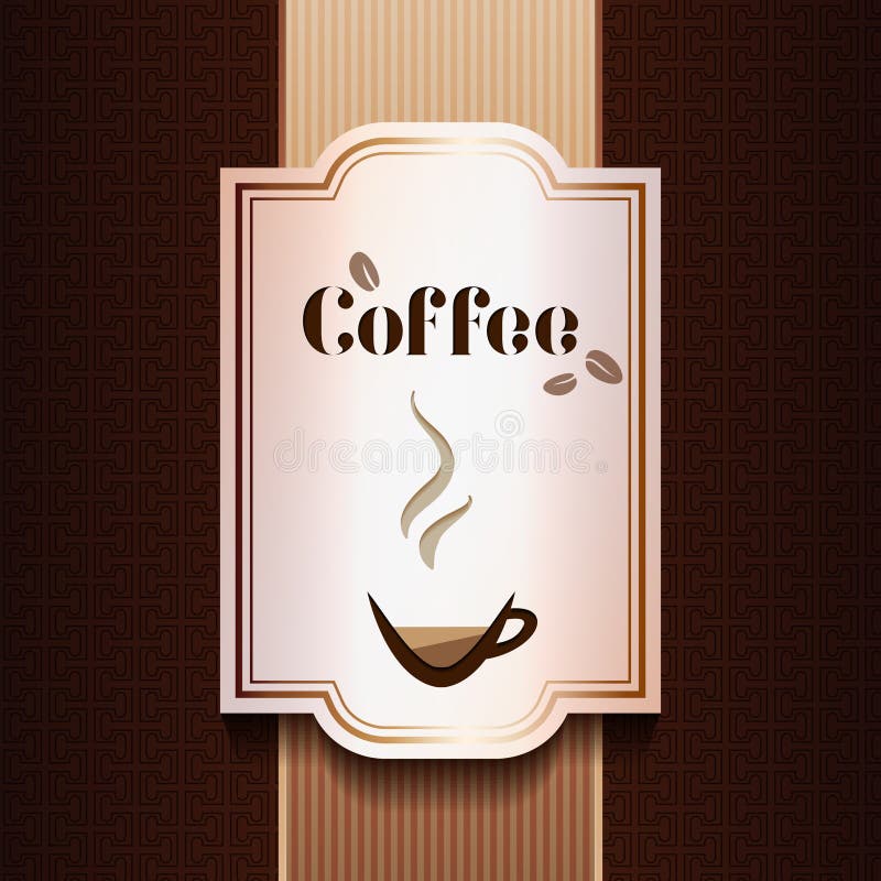 Vector coffee label stock vector. Illustration of pattern - 58703541