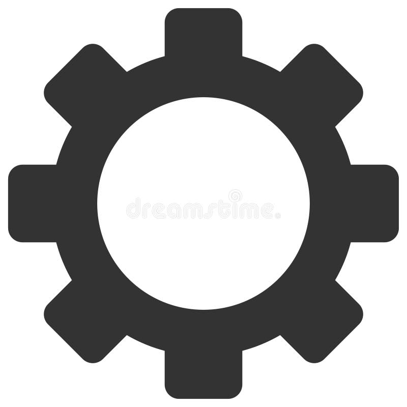 Vector Cog Flat Icon Image stock vector. Illustration of application ...