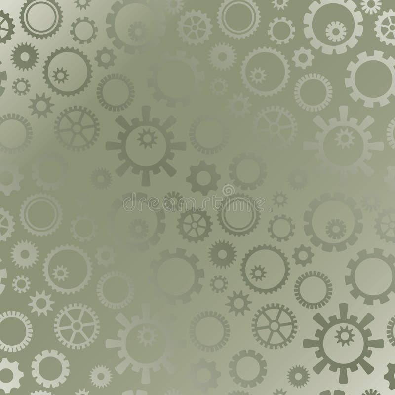 Vector Cog Gears on Gray and Green Abstract Background with Gradient ...