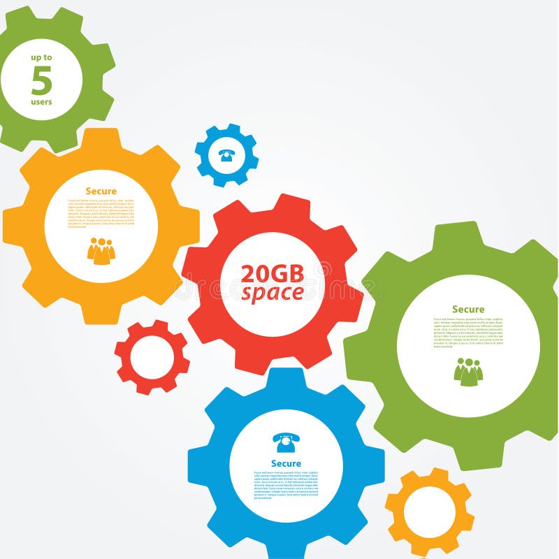 Vector Cogwheel Template. Cogwheel Connection, Teamwork Stock Vector ...