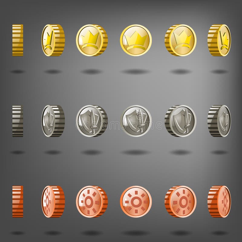 Coin Rotation Stock Illustrations – 1,194 Coin Rotation Stock ...
