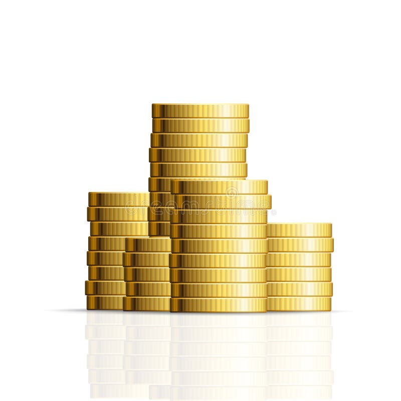 Vector coins stack stock vector. Illustration of income - 99994366