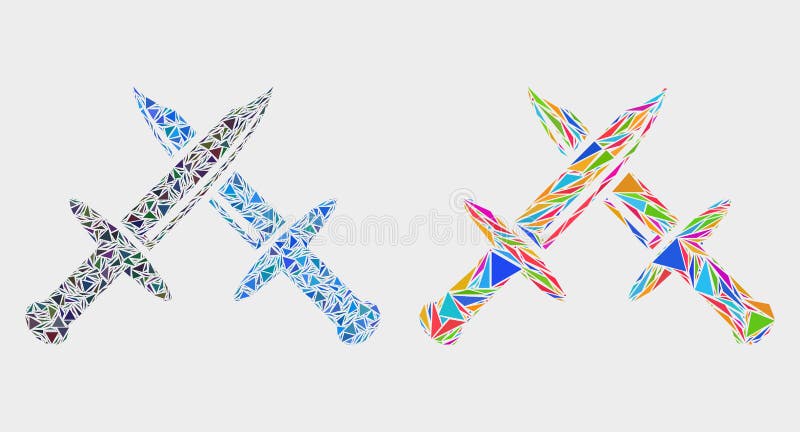 Vector Cold Weapon Mosaic Icon of Triangle Items Stock Vector ...