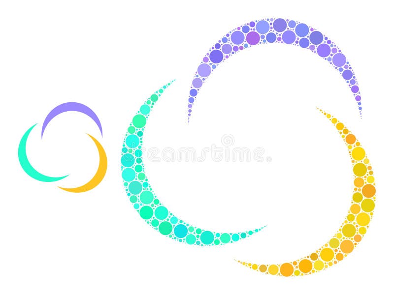 Vector Collaboration Collage of Small Circles Stock Vector ...