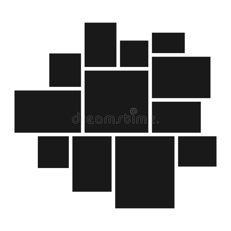 Vector Collage Frames for Photo Stock Illustration - Illustration of ...