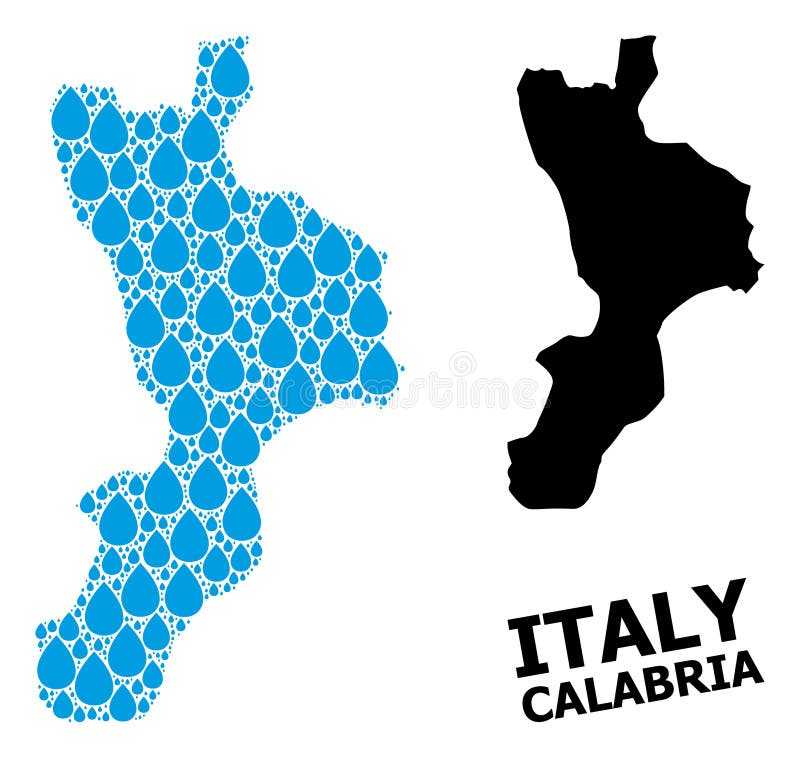 Vector Map of the Calabria stock vector. Illustration of praia - 108512576