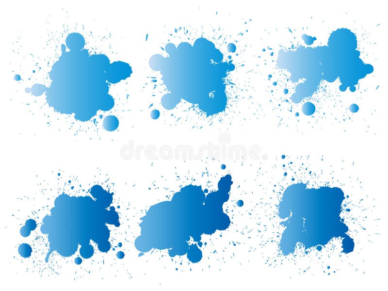 Vector Collection of Artistic Grungy Paint Drop, Hand Made Creative ...
