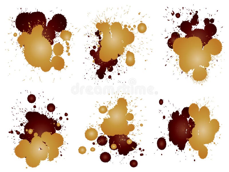 Vector Collection of Artistic Grungy Paint Drop, Hand Made Creative ...