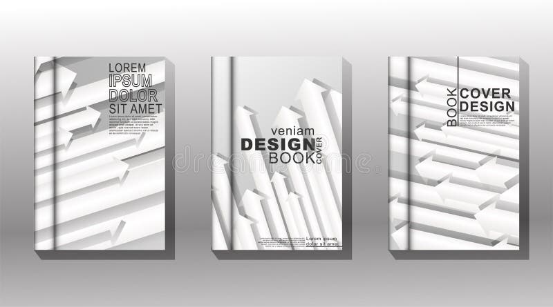 Vector Collection of Book Covers, Brochures Etc. Arrow Patterns Overlap ...