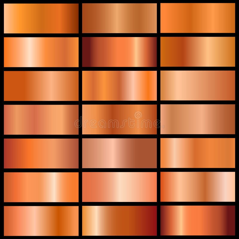 Collection Of Bronze Gradient Stock Vector - Illustration of dynamic ...