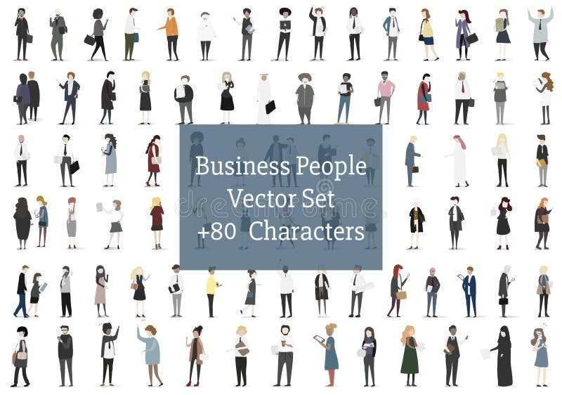 Vector Collection of Business People Stock Vector - Illustration of ...