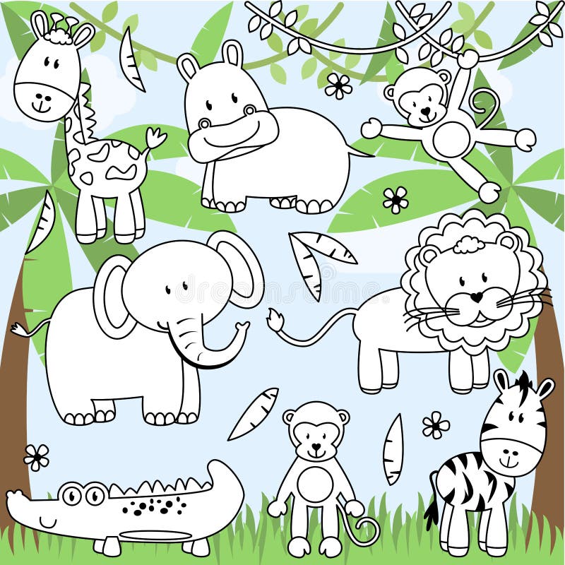 Zoo Animals Line Set Stock Illustrations – 2,883 Zoo Animals Line Set ...