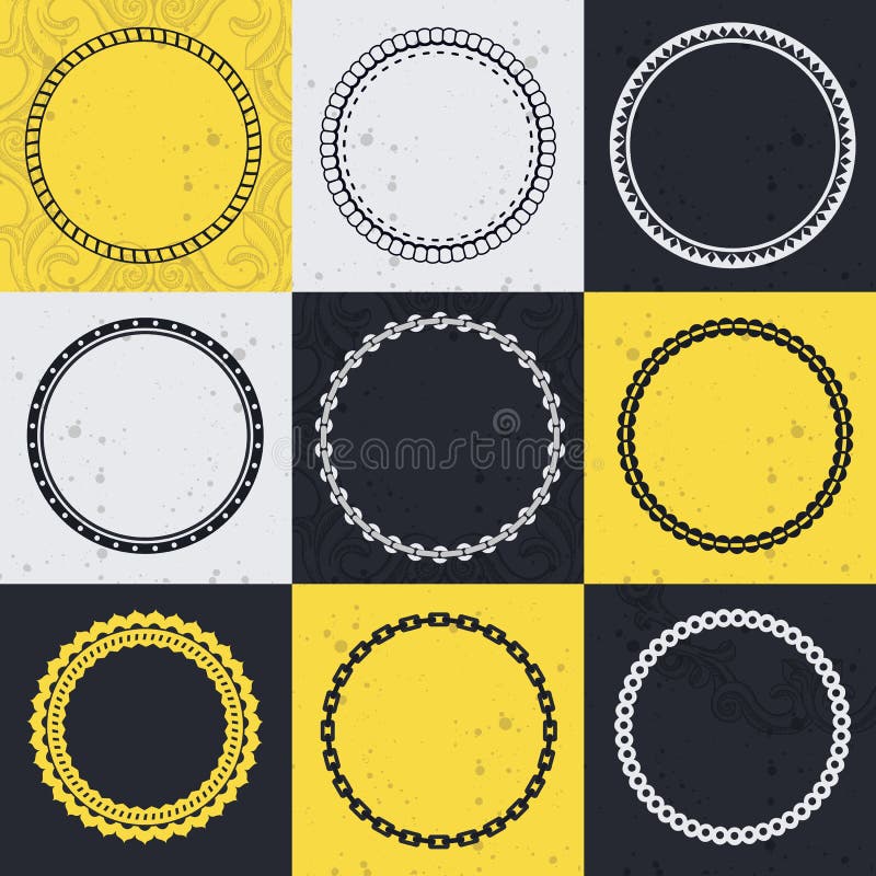 Collection Of Circle Web Boxes Stock Illustration - Illustration of ...