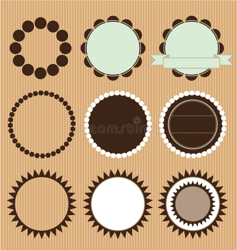 Vector Collection of Circle Frames Stock Vector - Illustration of ...