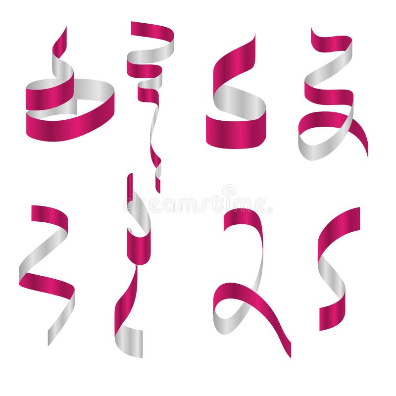 Vector Collection of Confetti Ribbons Stock Vector - Illustration of ...