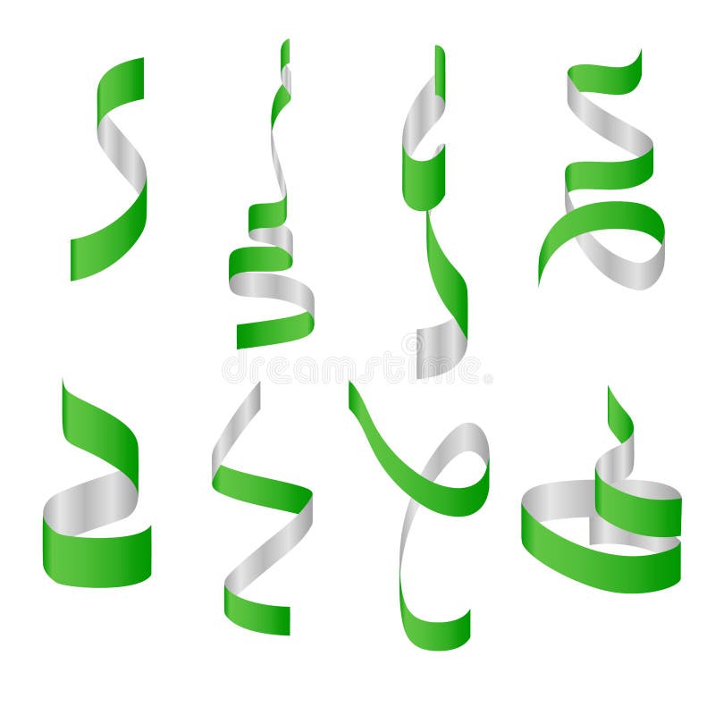 Vector Collection of Confetti Ribbons Stock Vector - Illustration of ...