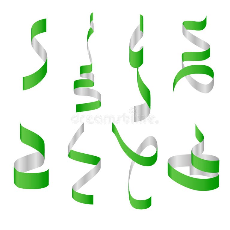 Vector Collection of Confetti Ribbons Stock Vector - Illustration of ...