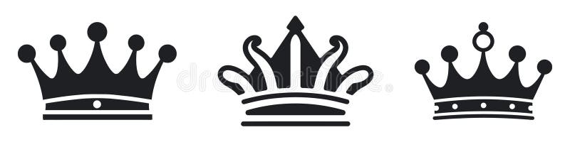 Vector Collection of Creative King and Queen Crowns Symbols or Logo ...
