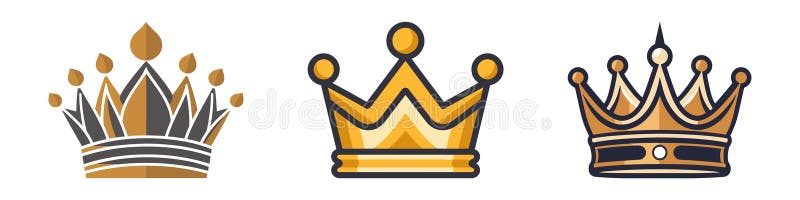 Vector Collection of Creative King and Queen Crowns Symbols or Logo ...