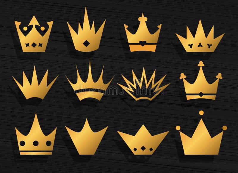 Vector Collection of Creative King and Queen Crowns Symbols or Logo ...