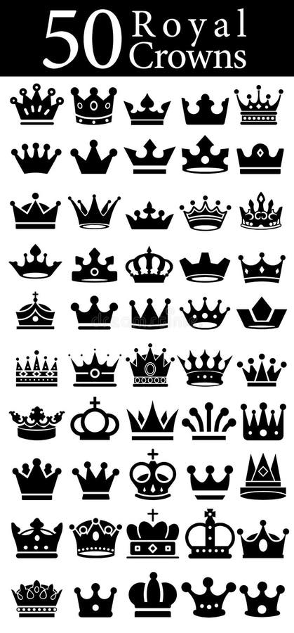 Vector Collection of Creative King and Queen Crowns Symbols or Logo ...