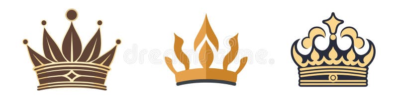Vector Collection of Creative King and Queen Crowns Symbols or Logo ...