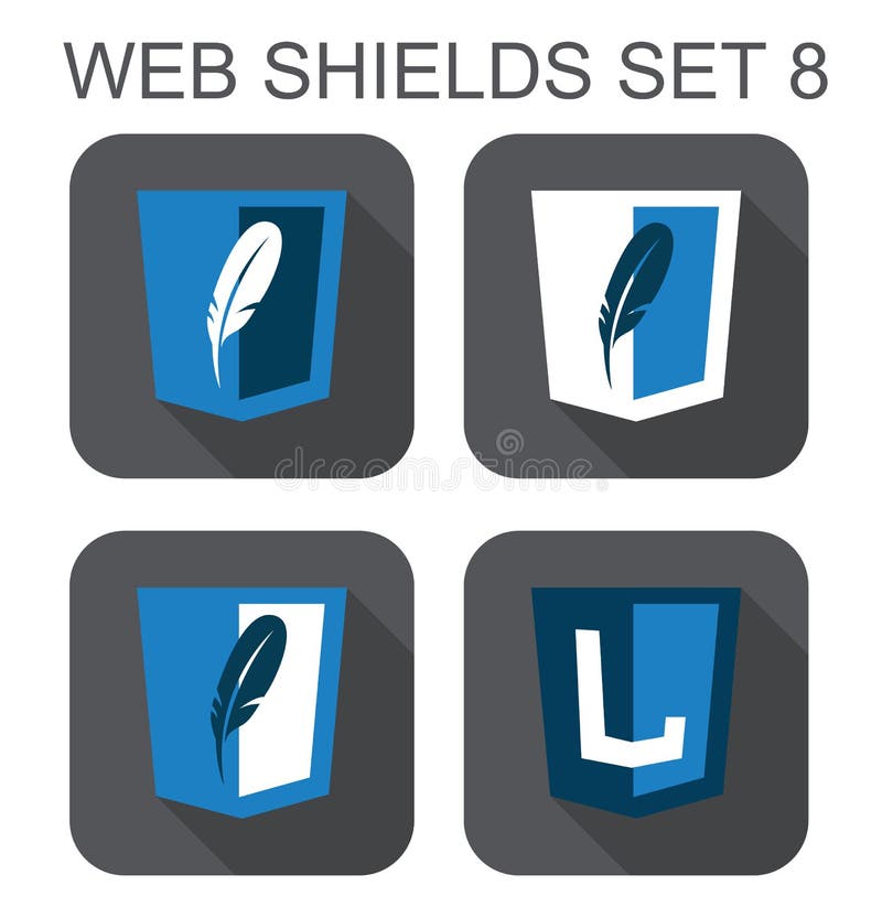 Vector Collection Of Web Development Icons Html Css Tag Mysql Curves Php Script Style