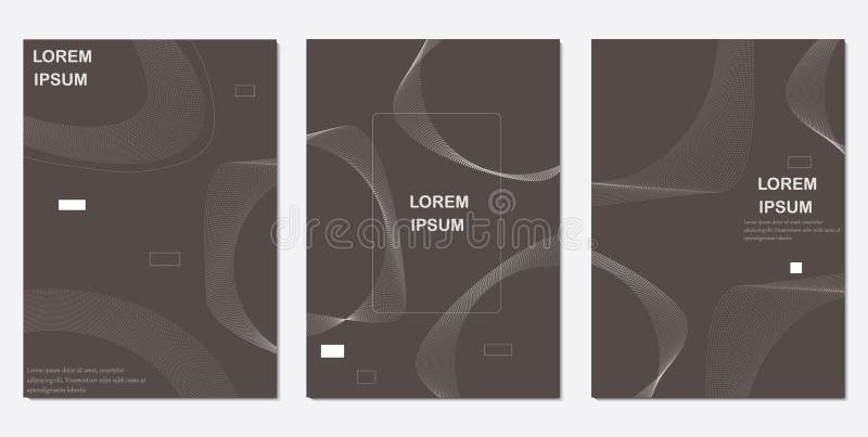 Vector Collection Design Set on Elegant Brown Background, Cover for ...
