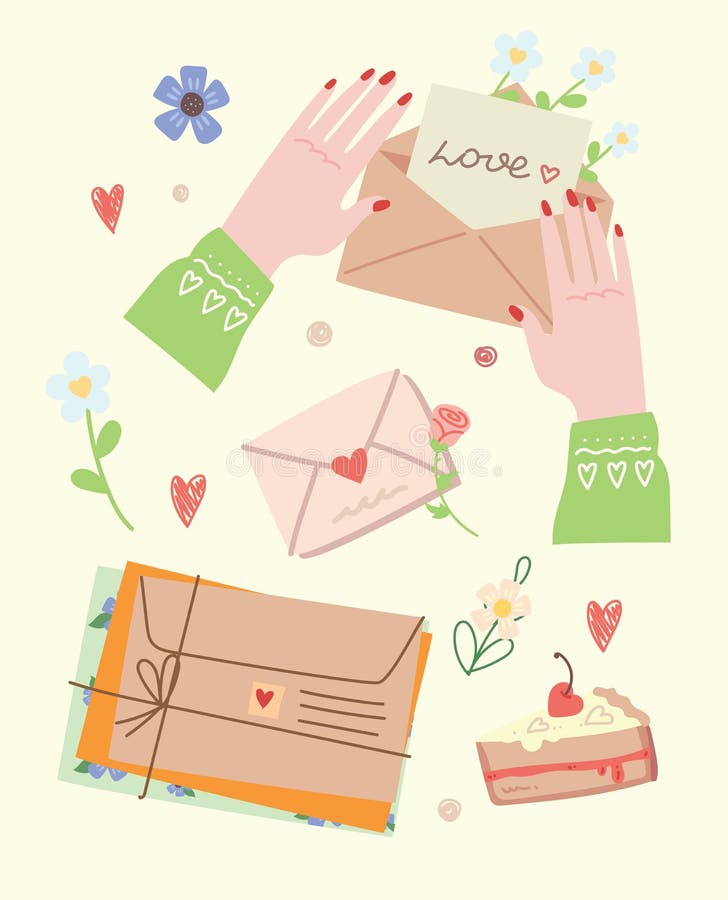 Vector Collection of Different Envelopes with Mail, Postmarks and ...