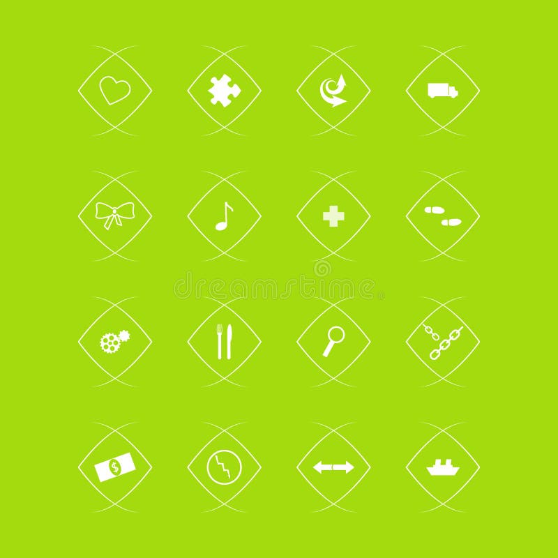 Vector Collection of Flat Icons Stock Vector - Illustration of elegant ...