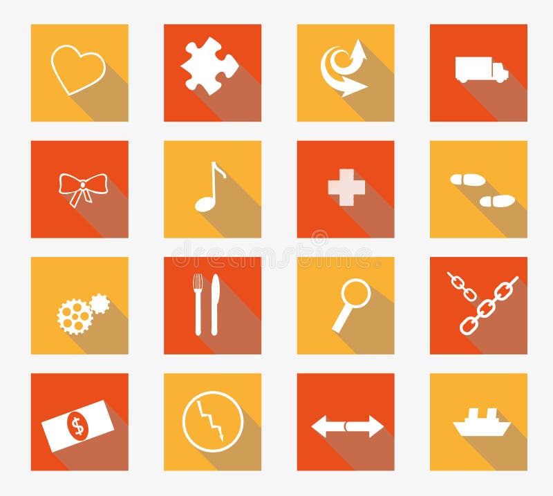 Vector Collection of Flat Icons Stock Vector - Illustration of flat ...