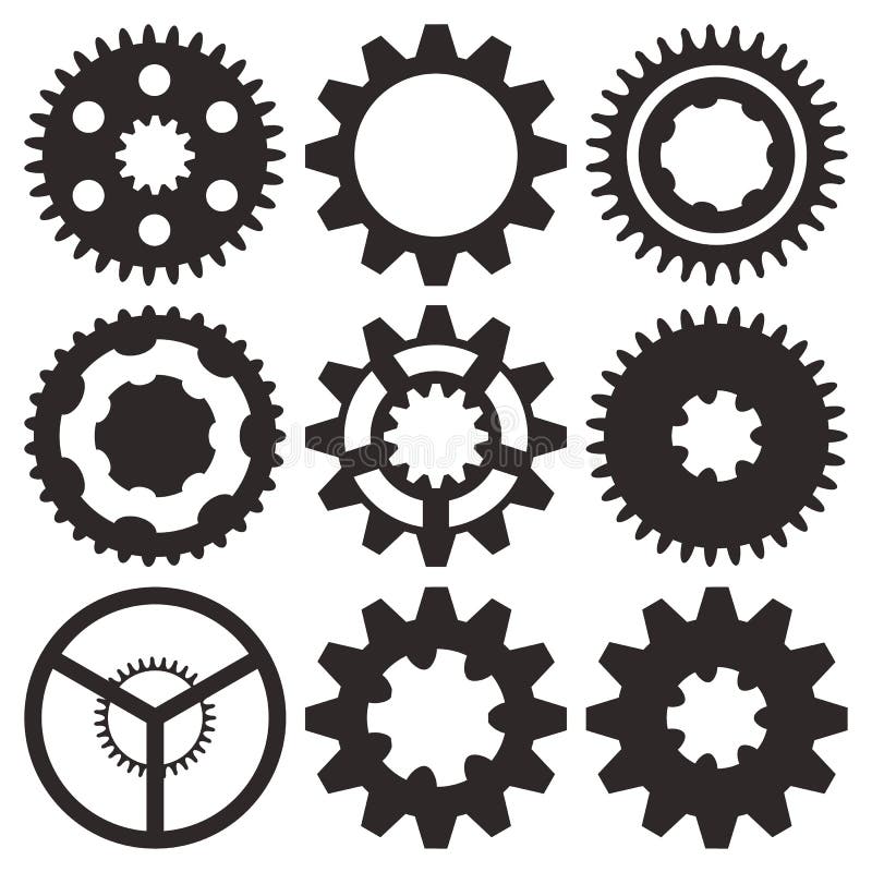 Vector Collection of Metal Gear Wheels Stock Vector - Illustration of ...