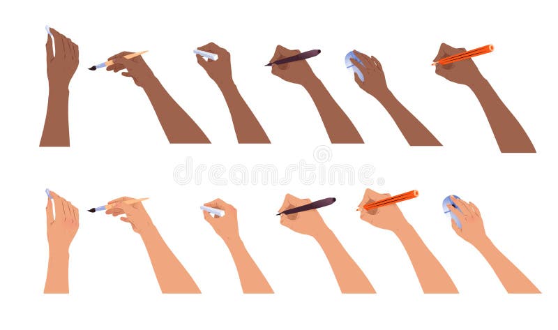 Vector collection of hands stock illustration. Illustration of element ...