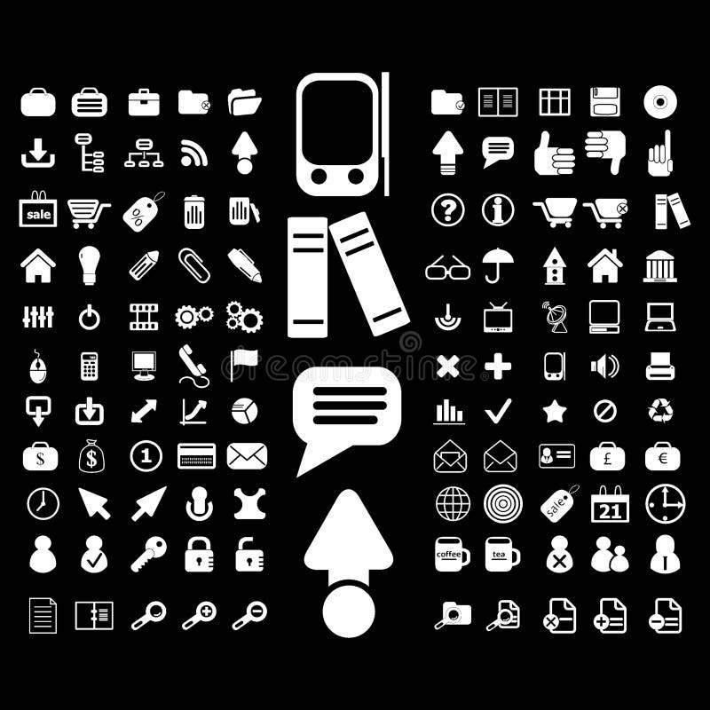 Vector Collection of Icons with Various Themes and Colors Stock Vector ...