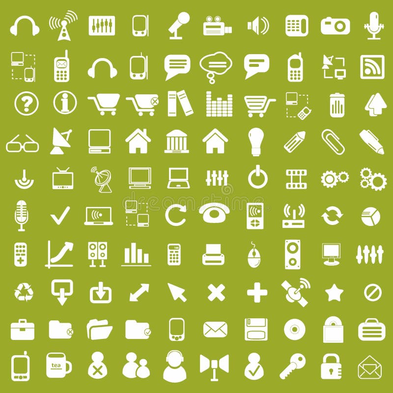 Vector Collection of Icons with Various Themes and Colors Stock Vector ...