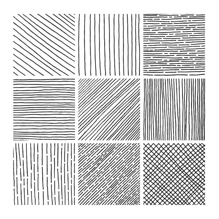 Vector Collection Ink Hand Drawn Hatch Texture Stock Vector ...