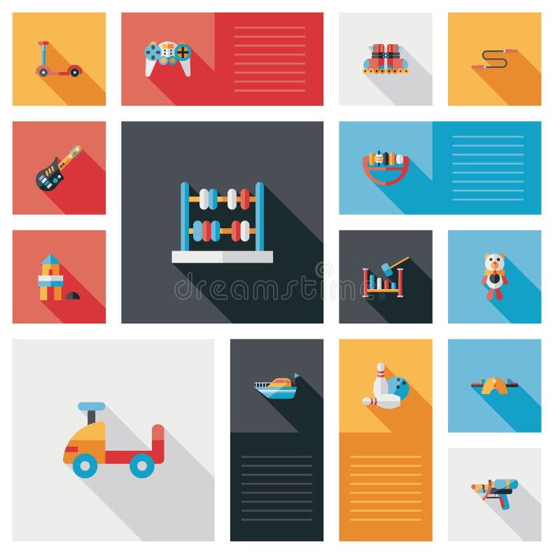Vector Collection of Kid Toy Flat User Interface Stock Vector ...