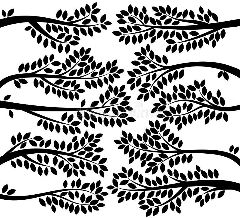 Leafy Tree Branch Vector