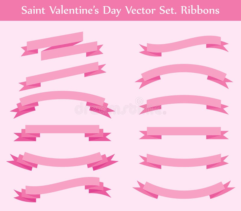 Vector Collection: Pink Ribbons Stock Vector - Illustration of ...
