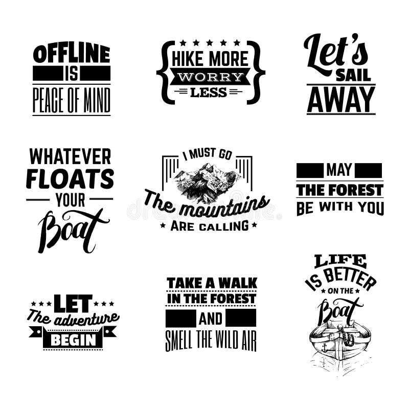 Vector Collection Of Quote Typographical Background Stock Vector Illustration Of Idea Drawn