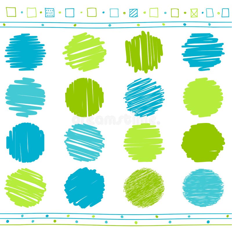 Vector Set of Scribble Elements Stock Vector - Illustration of doodle ...