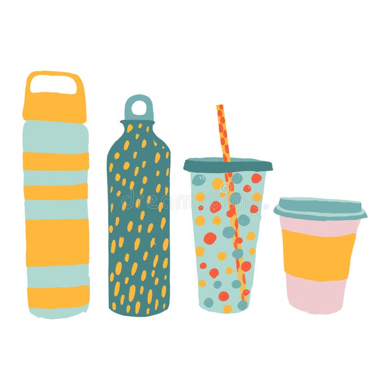 Vector Coffee Cup. Silhouette Disposable or Reusable Coffee Mug To Go ...